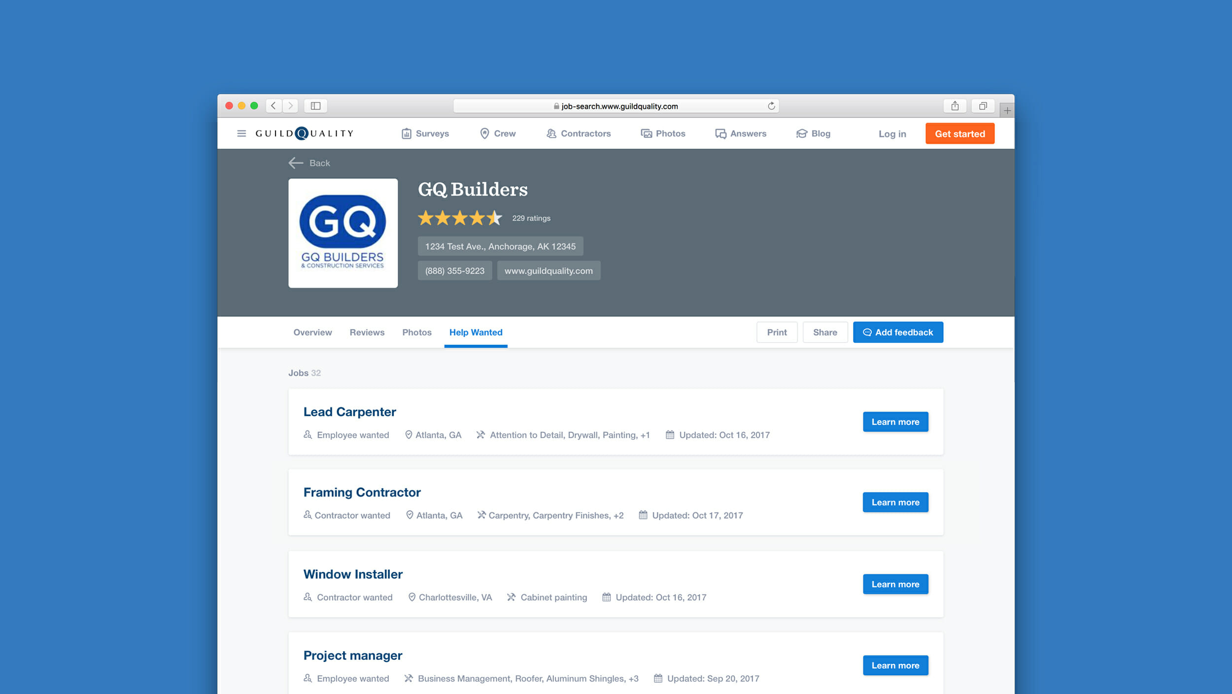 Introducing: GuildQuality Job Board | GuildQuality: Customer ...